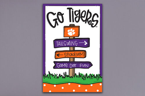 CLEMSON Sign Flag