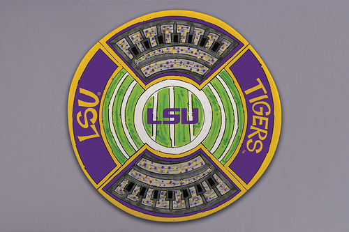 LSU ROUND STADIUM PLATTER 13.5