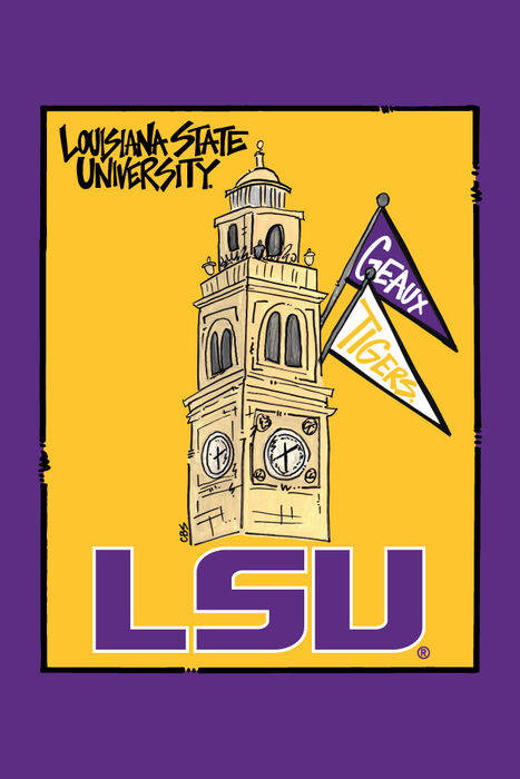 LSU CAMPUS FLAG