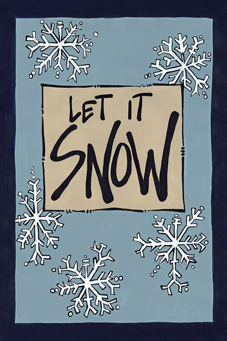 LET IT SNOW 18X12 Flag