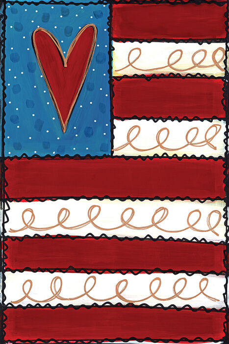 HEART FLAG 18X12 Flag