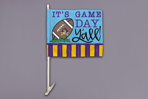 ECU Yall Car Flag